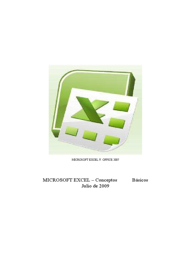 Microsoft Excel Conceptos Basicos | PDF | Microsoft Excel | Hoja de cálculo