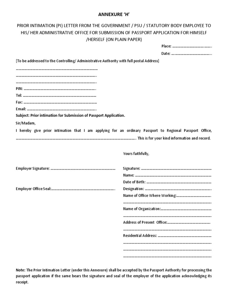 Annexure - H | PDF | Government | Government Information