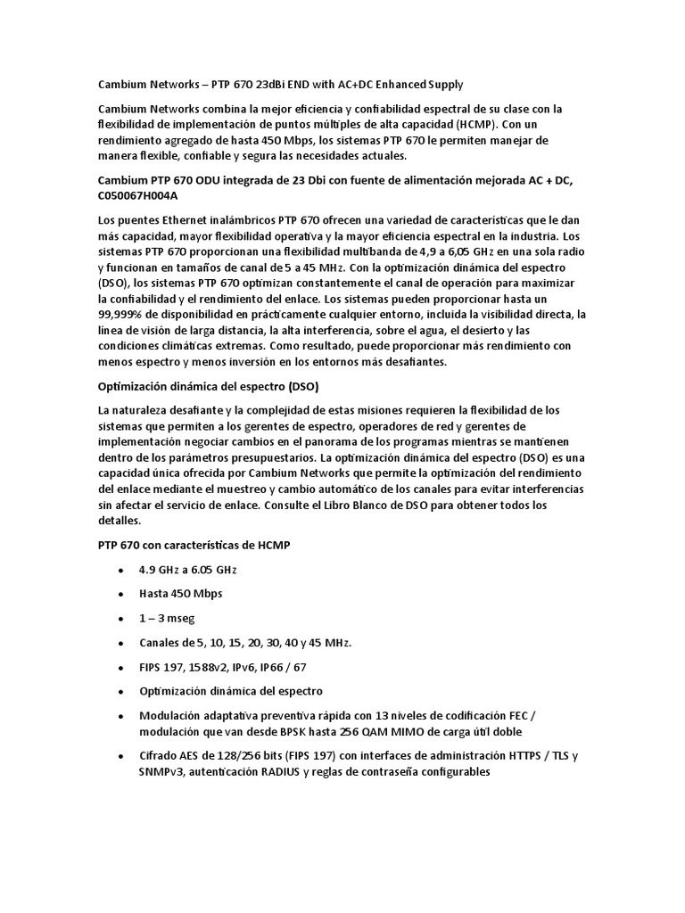 Cambium Networks | PDF | Antena (Radio) | Ieee 802.11