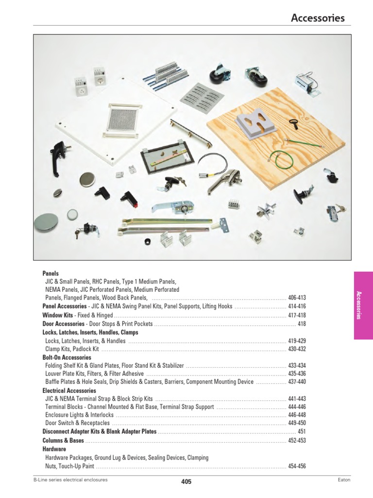 Enclosure Accessories Catalog Section | Download Free PDF | Components ...