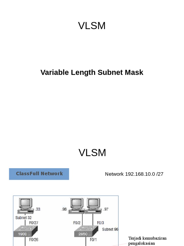 Variable Length Subnet Mask | PDF | Telecommunications Standards ...