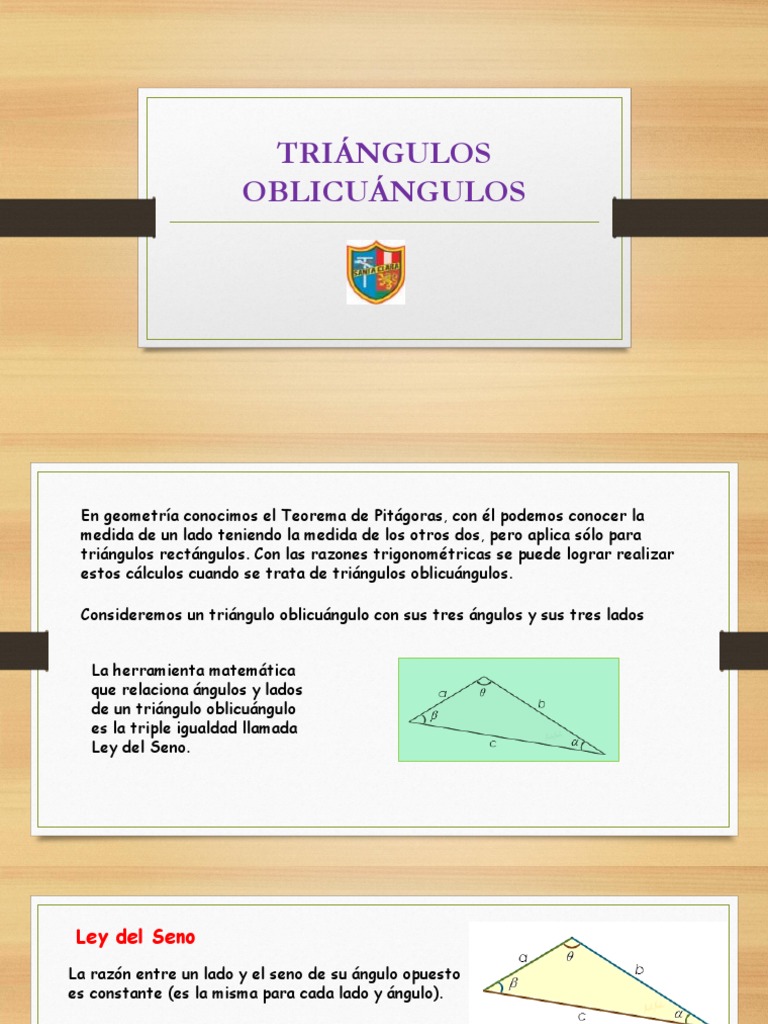 Triángulos Oblicuángulos PDF | PDF | Triángulo | Trigonometría