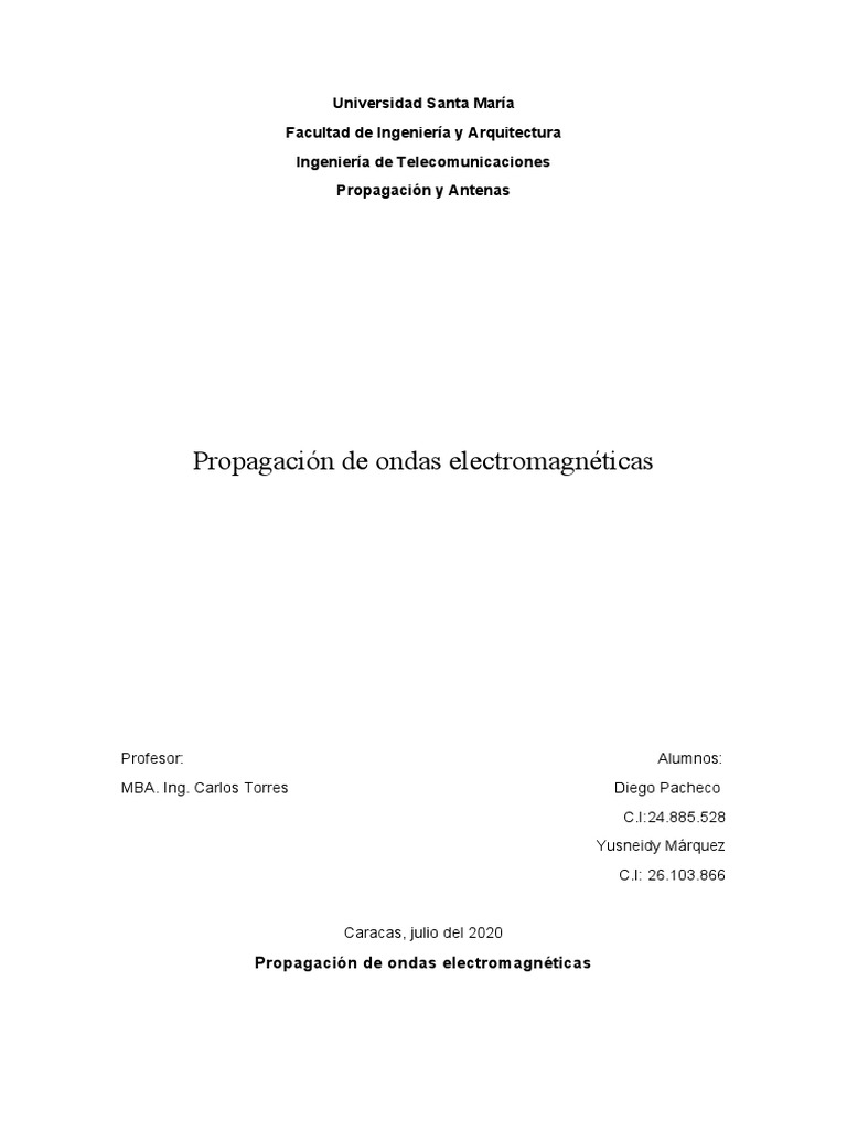 Propagación de Ondas Electromagnéticas | PDF | Polarización (ondas) | Olas
