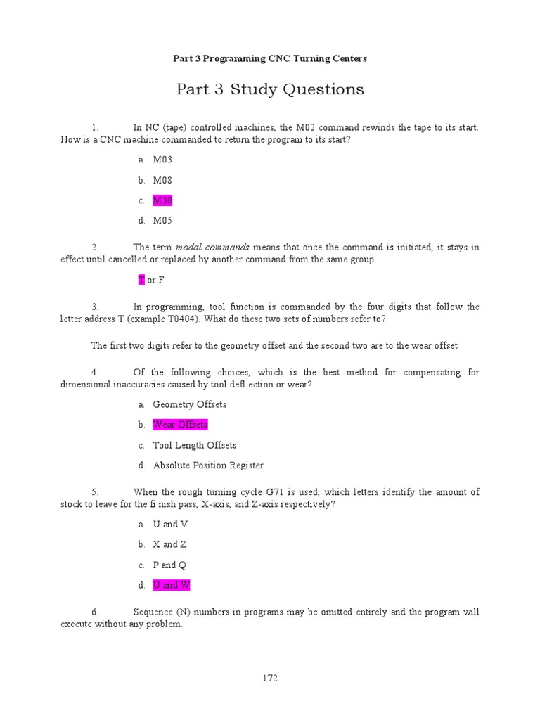 Programming CNC Turning Centers & Machining Centers | PDF | Numerical ...