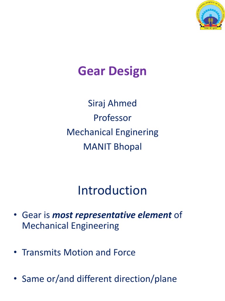 3 - Gear Design PDF | PDF | Gear | Strength Of Materials