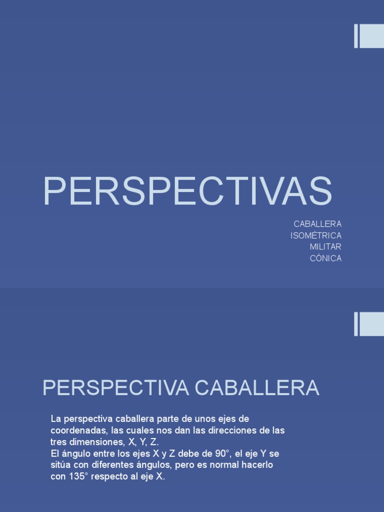 Tipos de perspectivas y líneas utilizadas en dibujo técnico | PDF | Perspectiva (Gráfica ...
