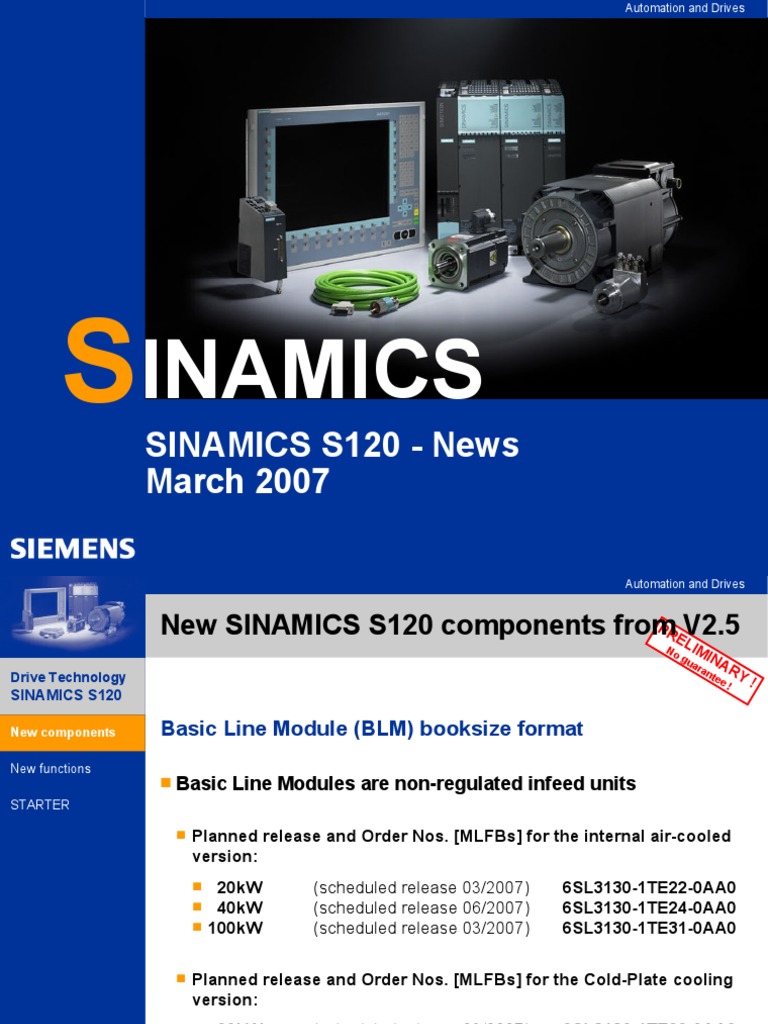 V2.5 - SINAMICS - Whats - New | PDF | Automation | Electronic Engineering