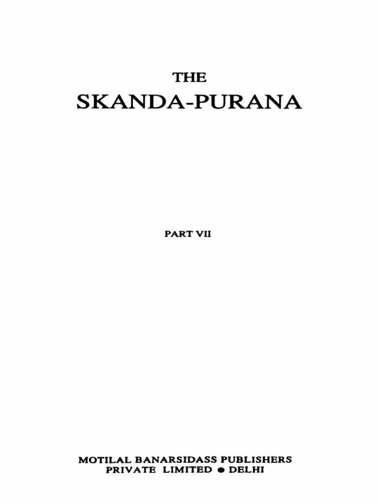 Skanda Purana 07 (AITM) | PDF | Vishnu | Hindu Literature