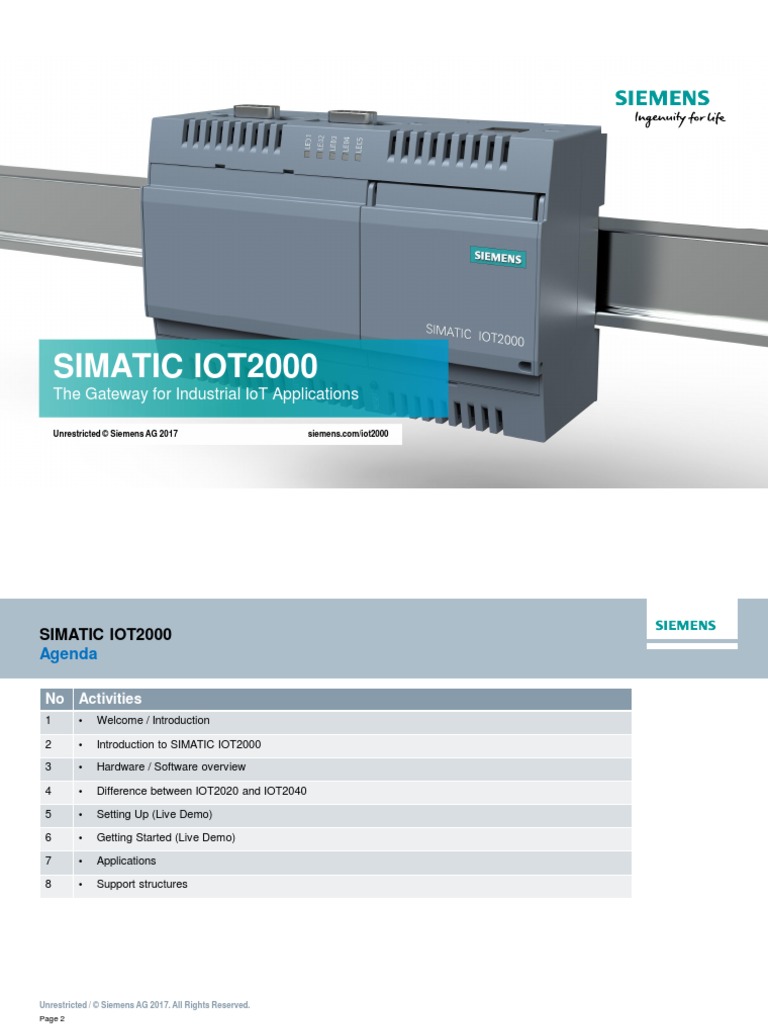 Simatic Iot2000: The Gateway For Industrial Iot Applications | PDF ...
