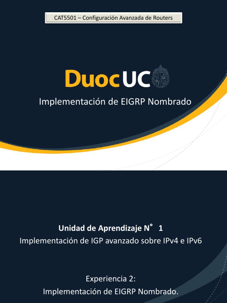 Configuración de EIGRP Nombrado | PDF | Yo Pv6 | Dirección IP