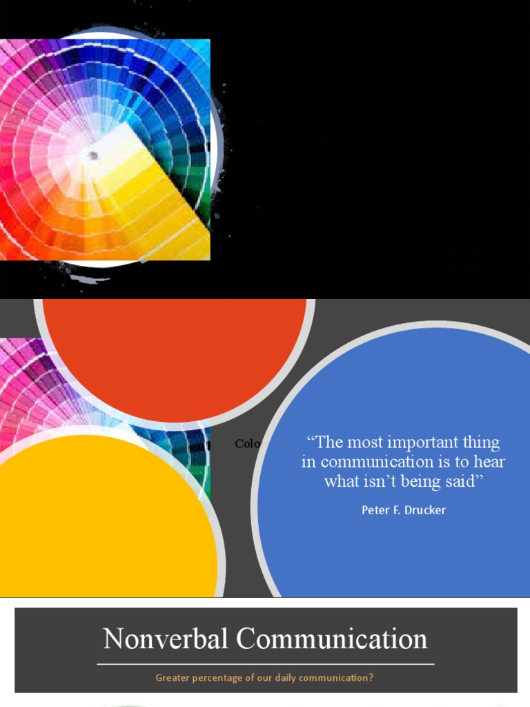 Colors in Non-Verbal Communication | PDF | Nonverbal Communication | Color