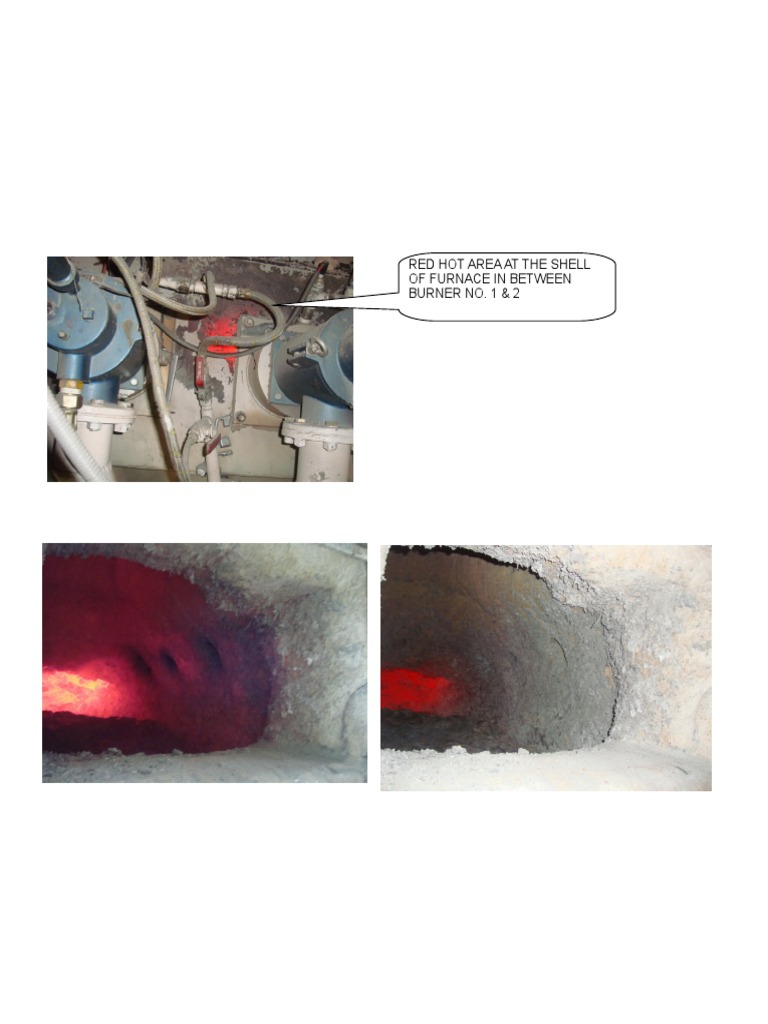 Red Hot Area at The Shell of Furnace in Between Burner No. 1 & 2 | PDF