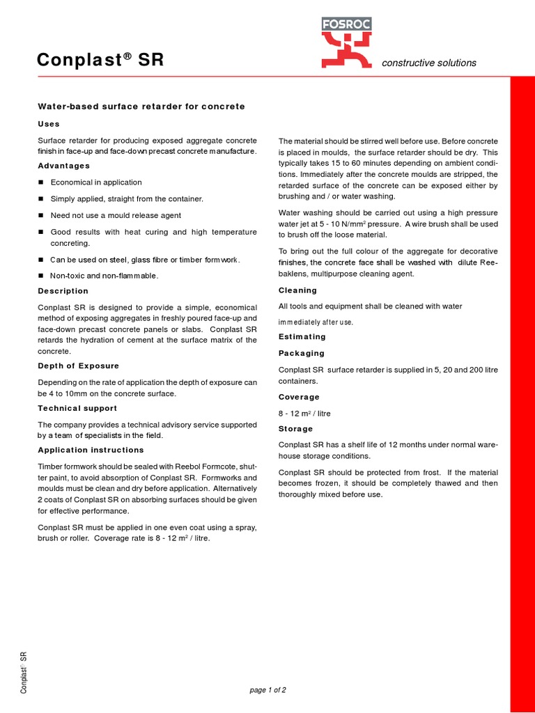 Conplast SR | PDF | Concrete | Economic Sectors