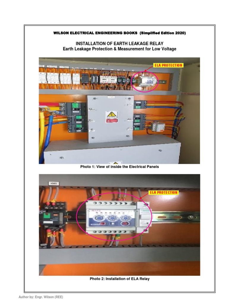 Installation of Earth Leakage Relay | PDF