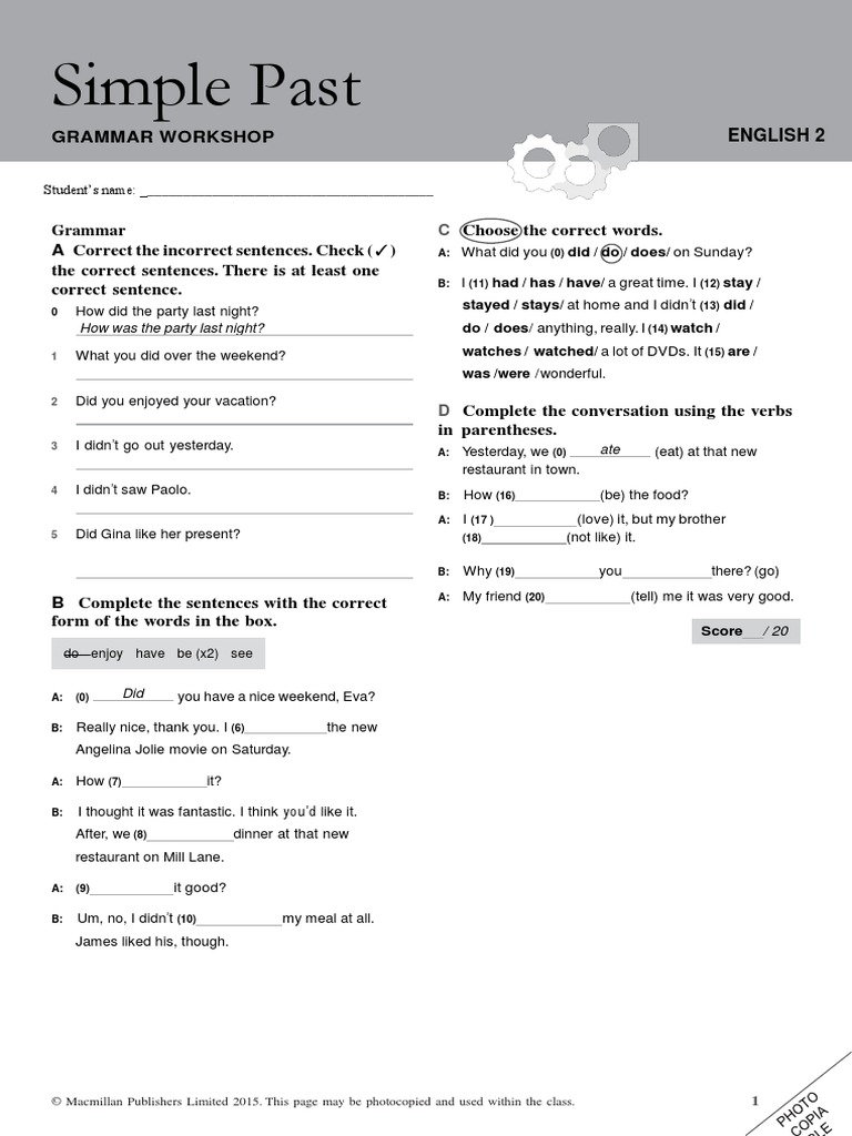 Simple Past Workshop | PDF | Morphology | Semiotics