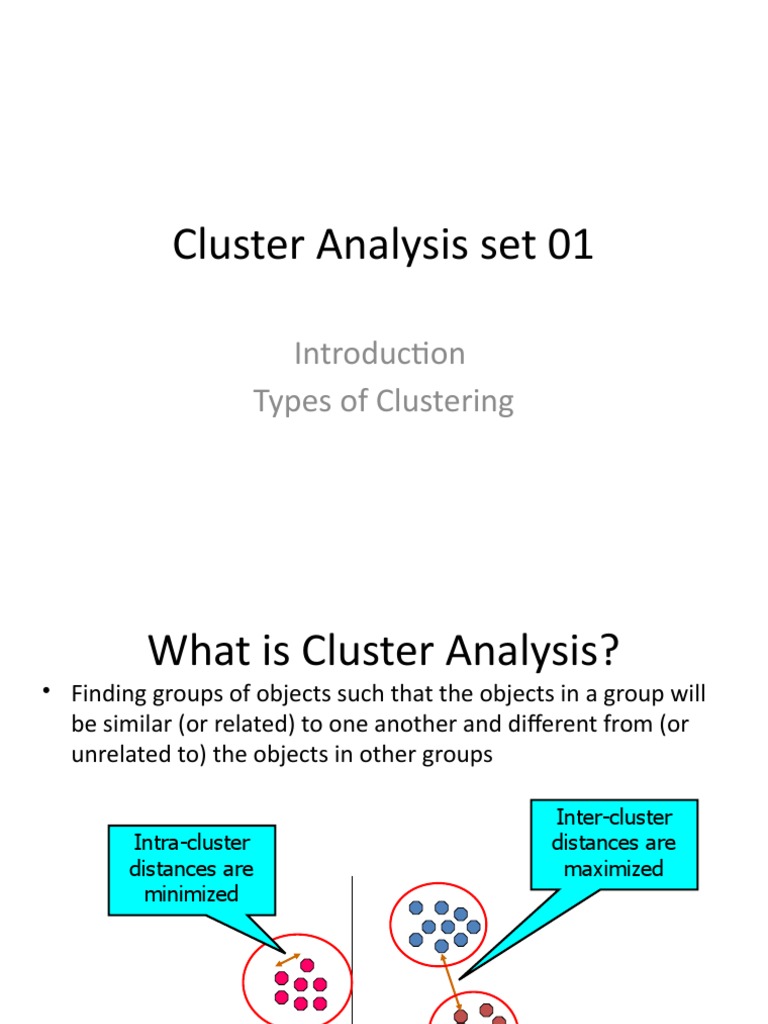 Cluster Analysis Set 01: Types of Clustering | PDF | Cluster Analysis | Cybernetics