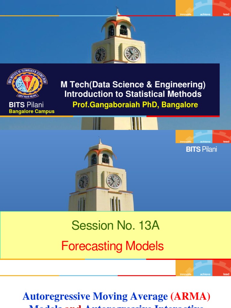 Session 13A - The ARMA and ARIMA Models | PDF | Autoregressive Integrated Moving Average ...