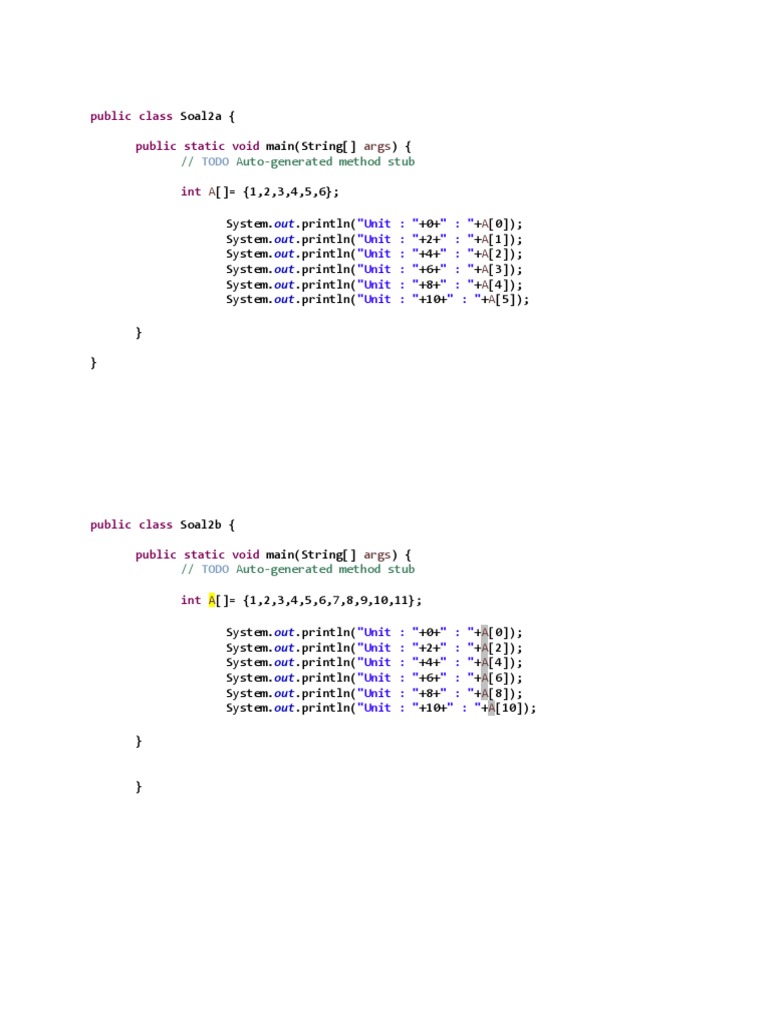 Auto-Generated Method Stub: Public Class Public Static Void | PDF