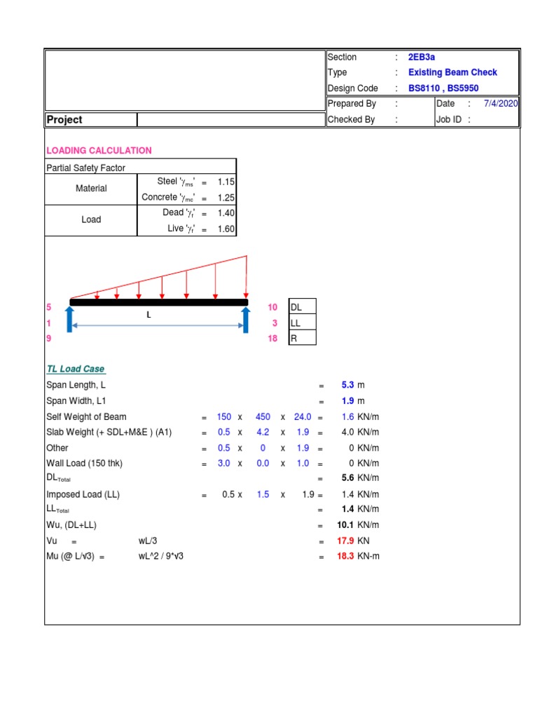 Project: Loading Calculation | PDF
