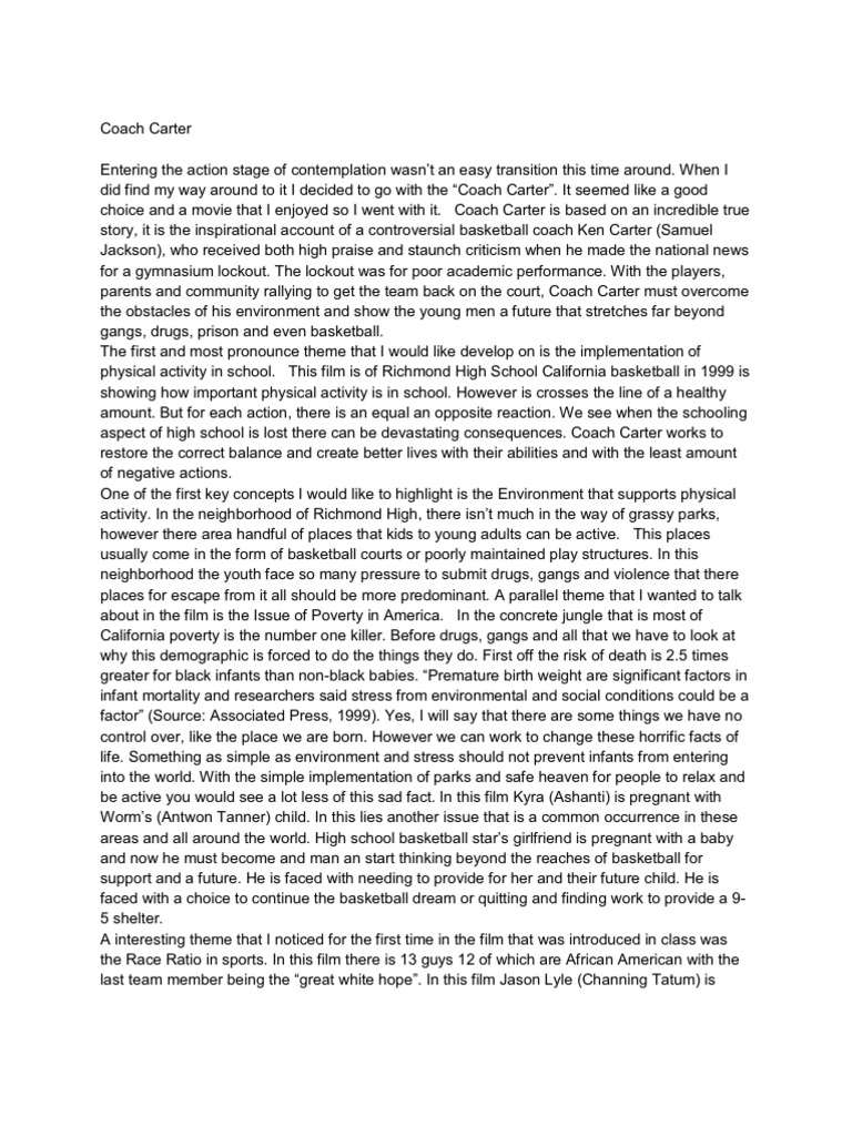 Coach Carter 2 | PDF | Psychology | Behavioural Sciences