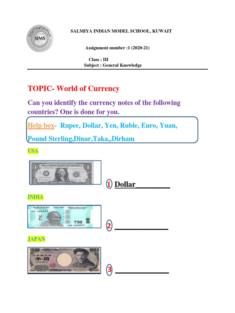 TOPIC-World of Currency: Can You Identify The Currency Notes of The ...