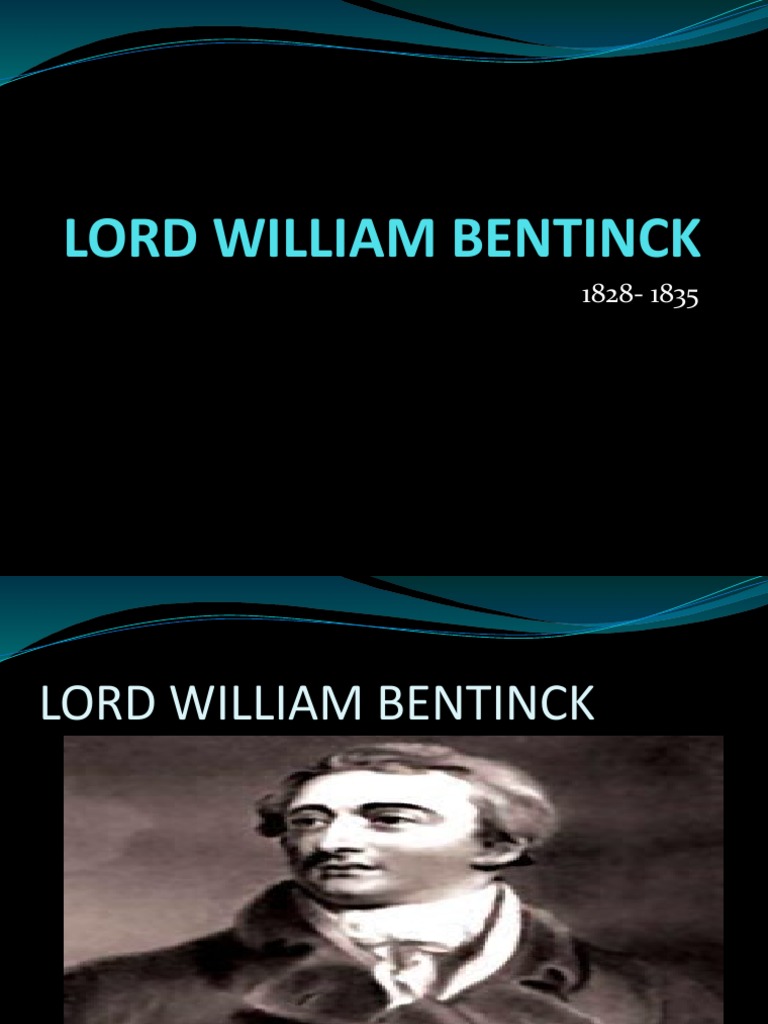 Lord William Bentinck | PDF | Magistrate | Separation Of Powers