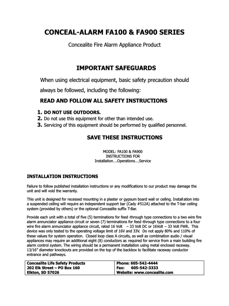MIRCOM Fire - Alarm - Installation | PDF | Screw | Electrical Wiring