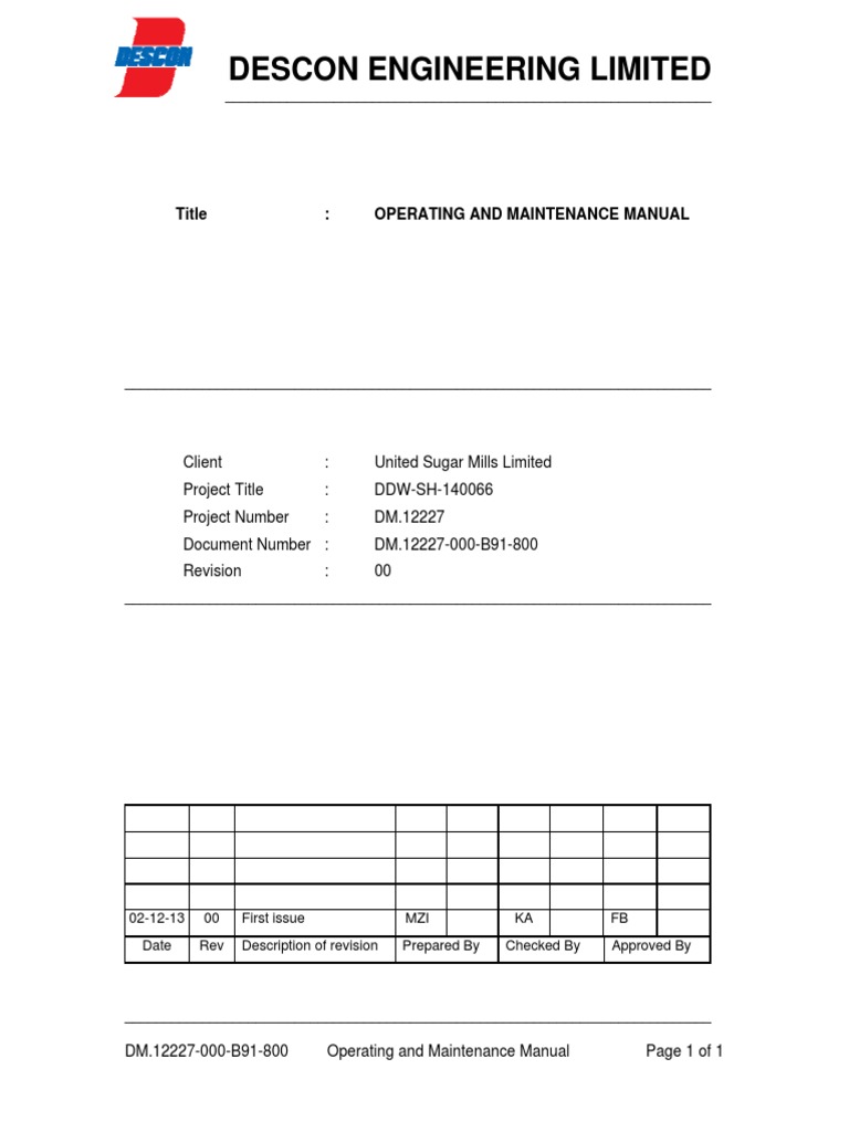 Boiler O&M - DESCON | PDF | Boiler | Furnace