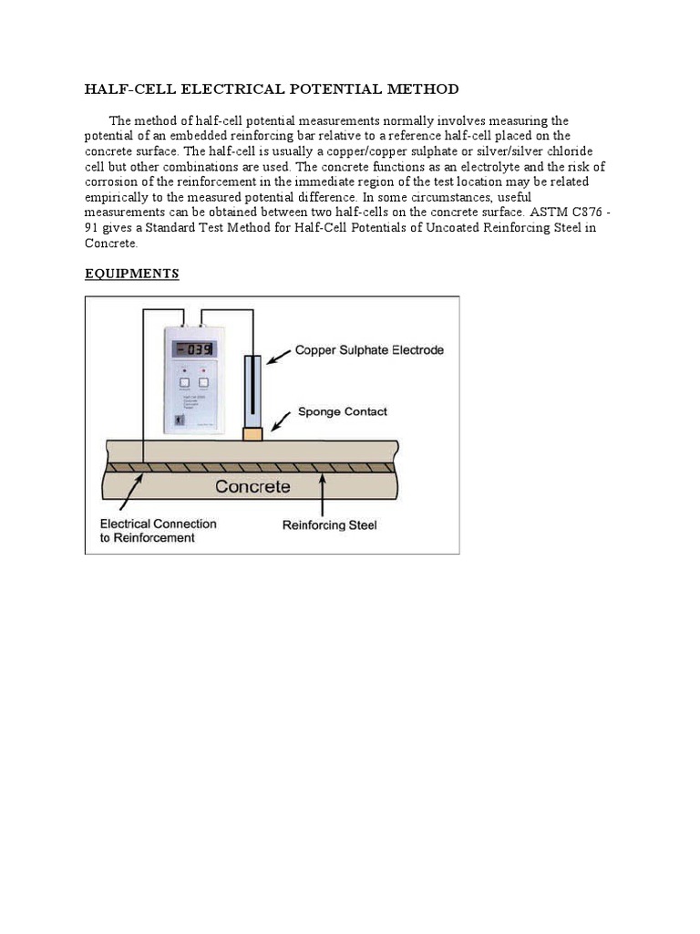 Half-Cell Potential Testing for Concrete | PDF | Contour Line ...