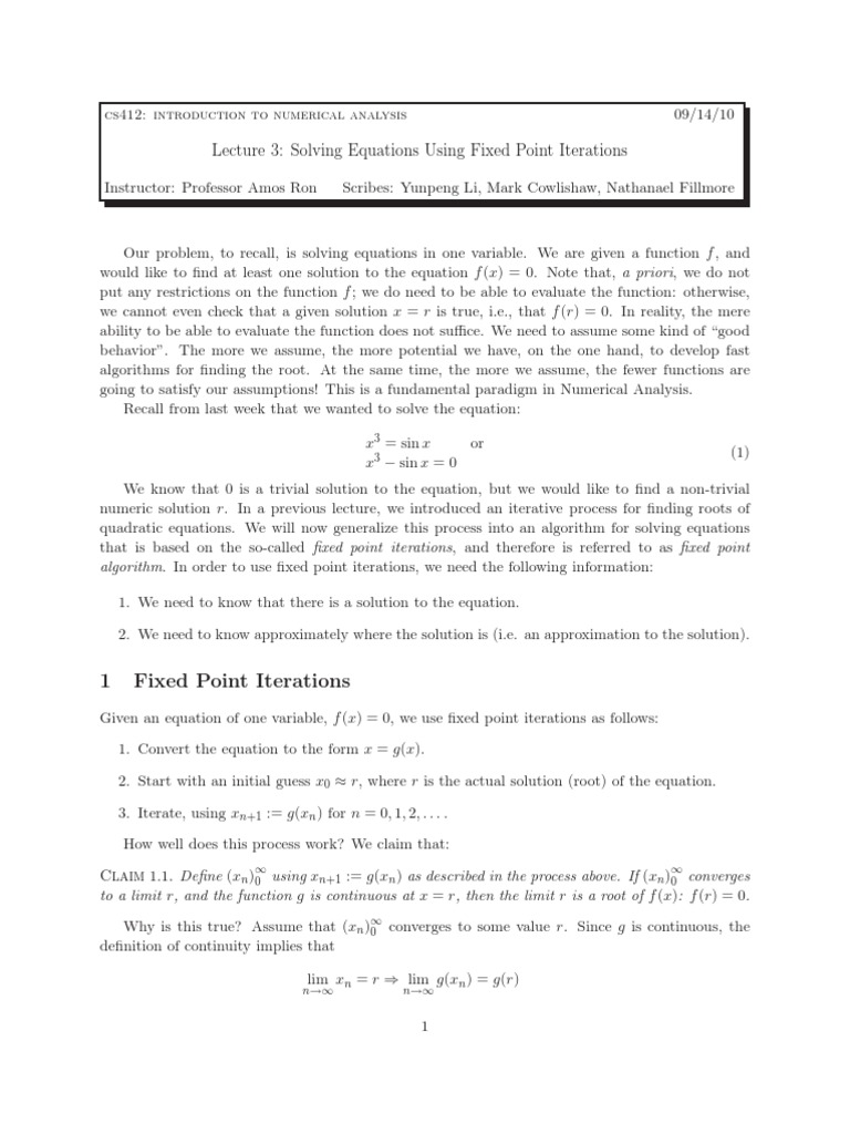 Lecture03 PDF | Download Free PDF | Equations | Quadratic Equation