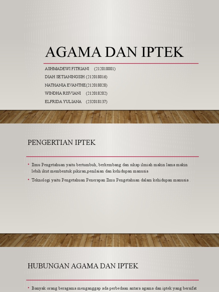 Agama Dan Iptek | PDF