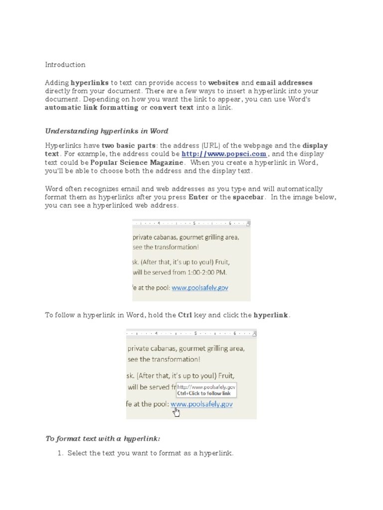Automatic Link Formatting or Convert Text Into A Link.: Understanding ...
