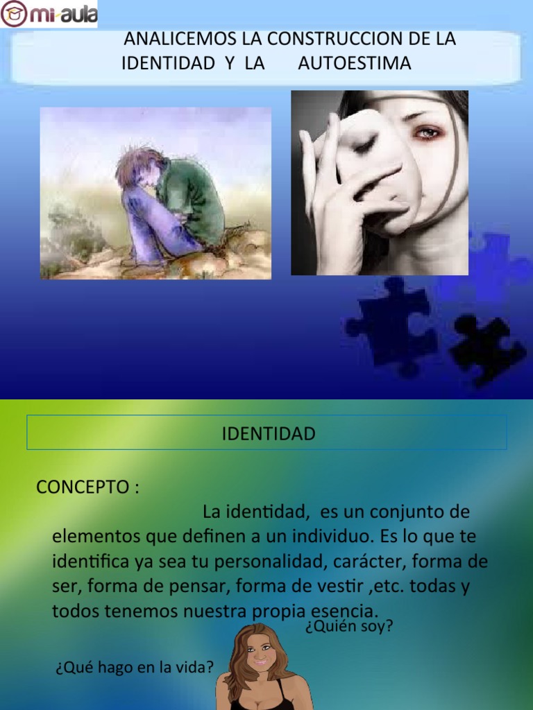 Apunte Identidad y Autoestima Clase 1 | PDF | Autoestima | Metafísica ...
