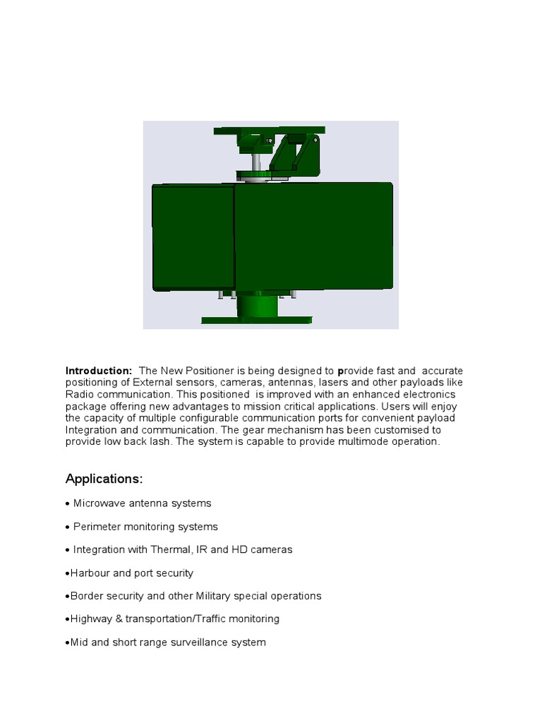 Applications:: Introduction: The New Positioner Is Being Designed To ...