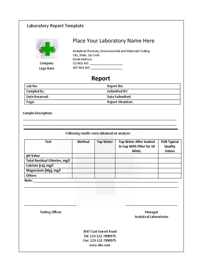 Laboratory Report Template | PDF | Business | Finance & Money Management