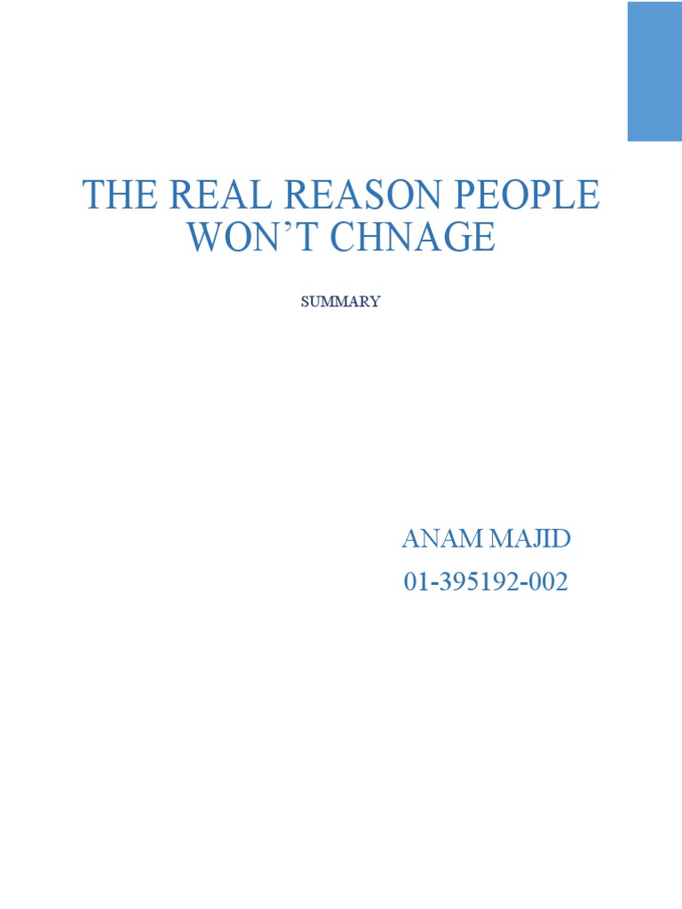Uncovering Competing Commitments to Change | PDF | Reason | Truth