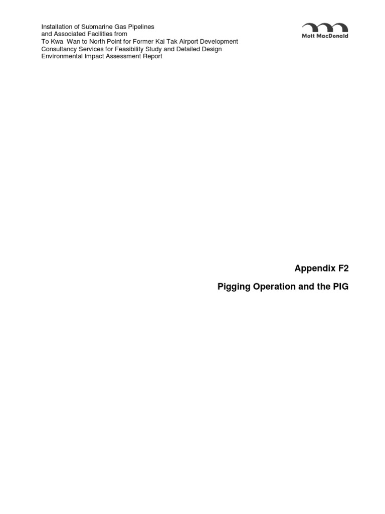 Pigging Operations for Gas Pipelines | PDF | Tools | Chemical Process ...