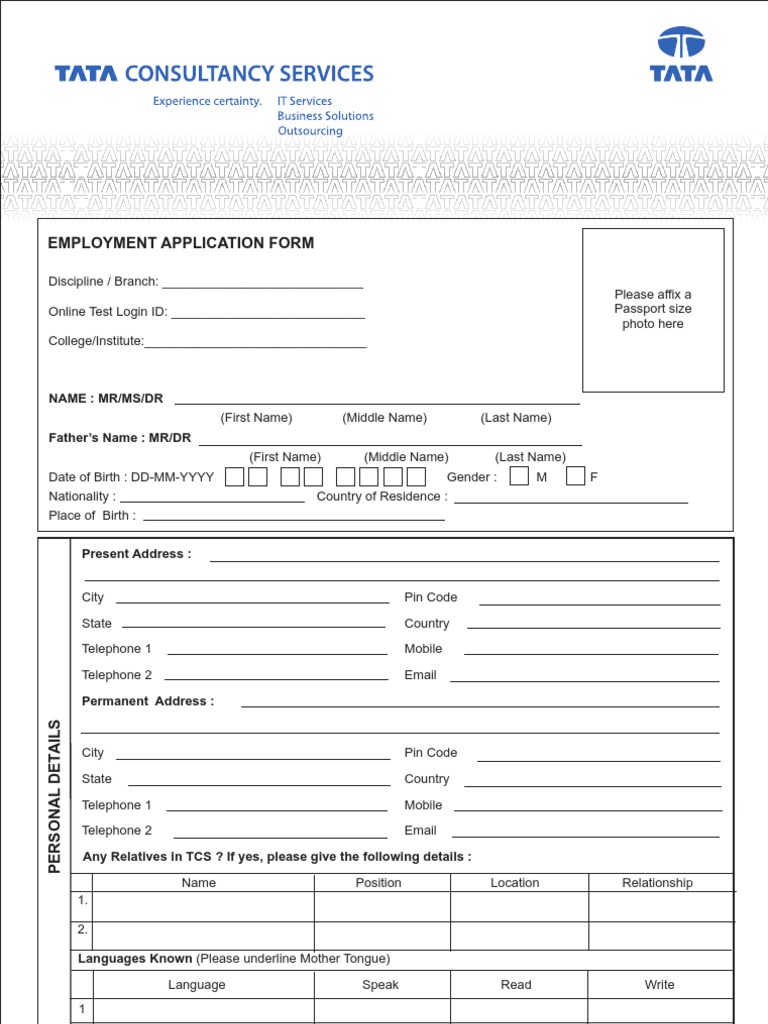 White Application Form TCS | PDF | Academic Degree