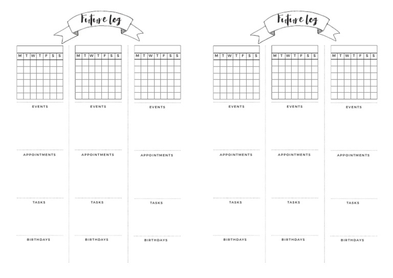 Future Log V2 Template | PDF