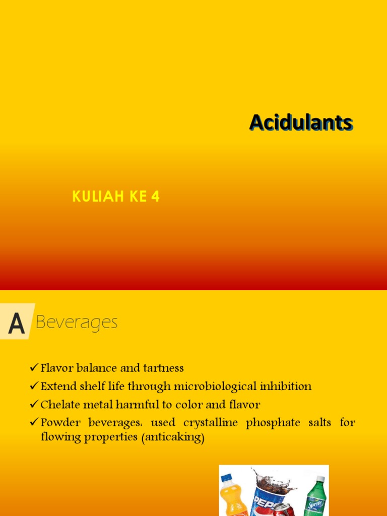 Materi 4 ACIDULANT 2 | PDF | Taste | Flavor