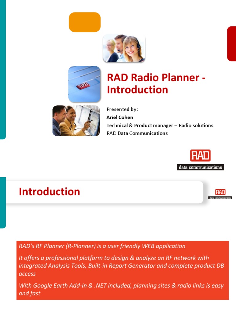 RAD Radio Planner - : Presented By: Technical & Product Manager - Radio Solutions RAD Data ...