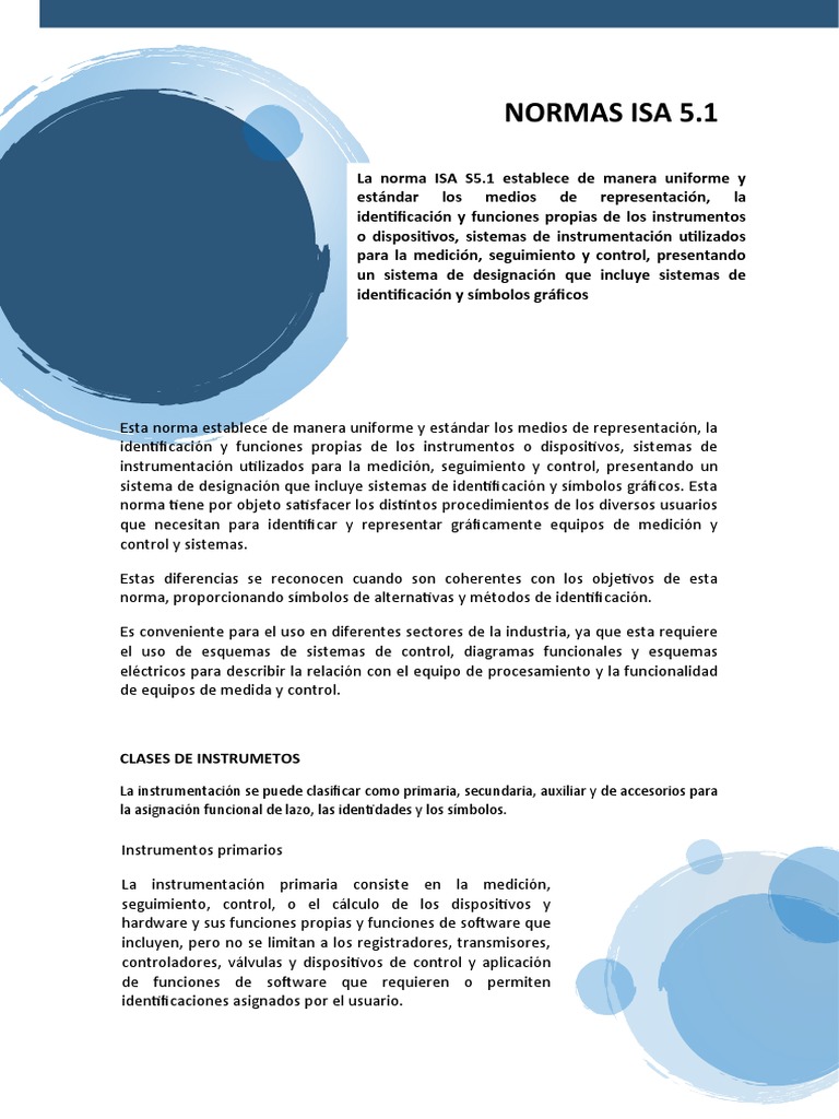 Normas Isa 5 | PDF | Hardware de la computadora | Medición