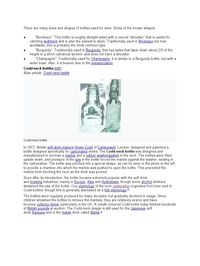 Codd-Neck Bottles | PDF