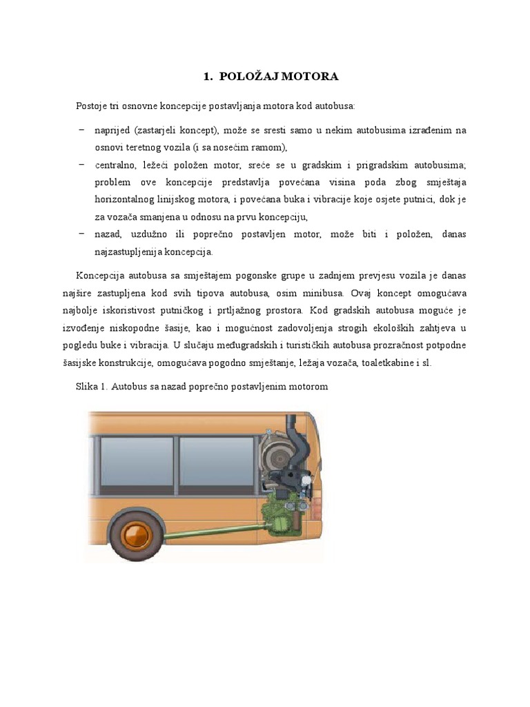 Položaj Motora U Autobusu | PDF