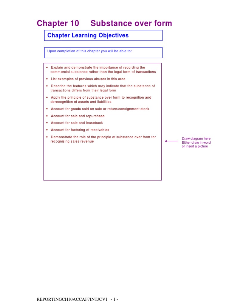 Chapter 10 Substance Over Form | PDF | Repurchase Agreement | Factoring ...