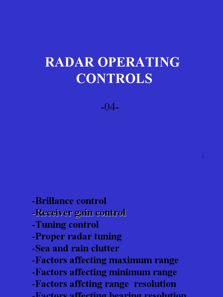 Radar Presentation 04 Pdf Radar Microwave Technology