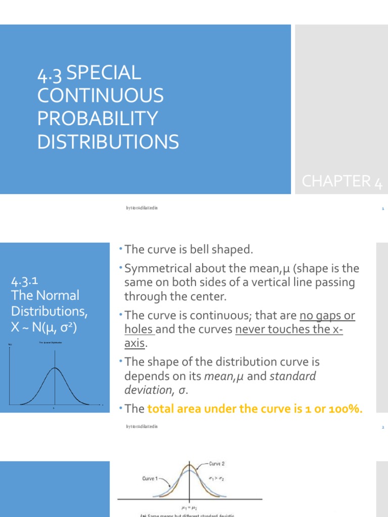 Chapter 4 Continuous Random Variables and Probability Distribution (Part 2) | PDF | Probability ...
