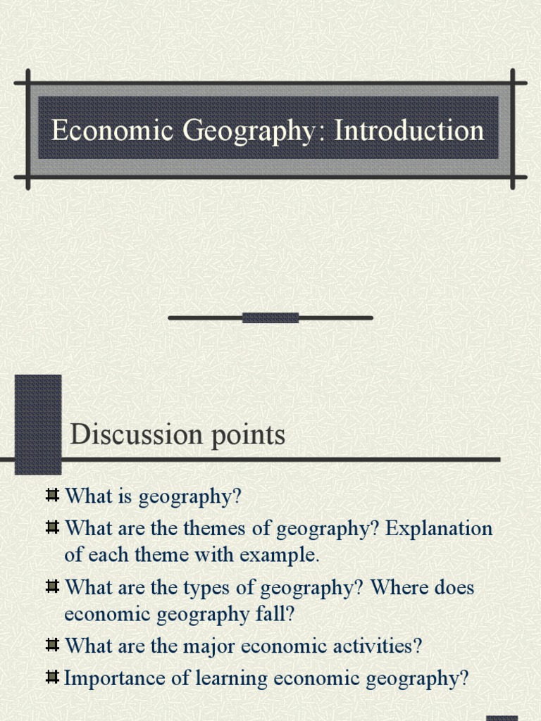 Economic Geography: Introduction | PDF | Latitude | Geography