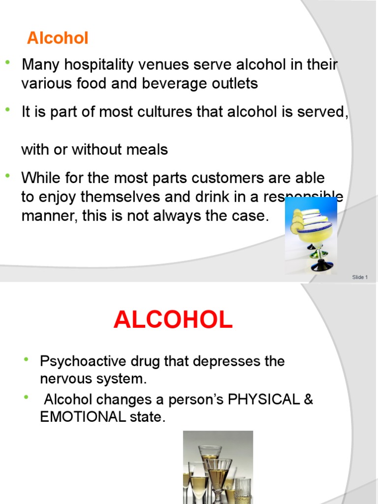 Manage Intoxicated Persons | PDF | Alcoholic Drinks | Alcohol