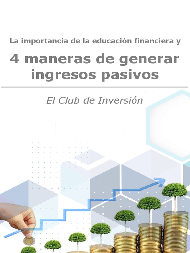 Ebook ECDI - Las 4 Maneras de Generar Ingresos Pasivos | PDF | Blog | Compartir (Finanzas)